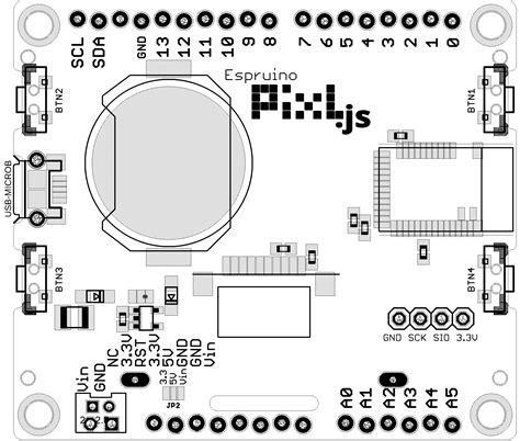 Espruino Pixl js распиновка схема подключения и программирование