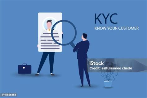 Kyc 또는 고객의 신원을 확인하는 비즈니스로 고객을 알고 Conceptvector 일러스트레이터 Know Your Customer에 대한 스톡 벡터 아트 및 기타 이미지