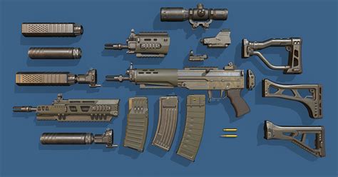 Modular Weapon 3d Weapons Unity Asset Store