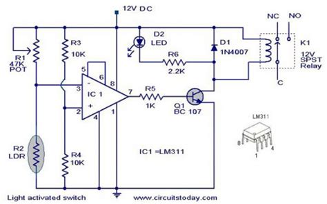 DIY LDR Switch Circuits Control Circuit Circuit Diagram SeekIC Com