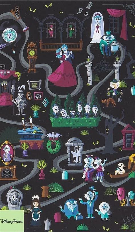 Disney Map Room Haunted Mansion Halloween Wallpaper The Haunted