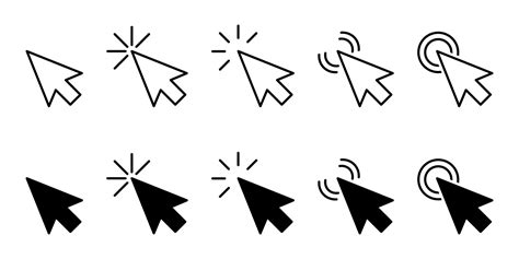 Mouse Cursor Vector Icon Clicking Cursor Pointer Icon Vector 25436270 Vector Art At Vecteezy