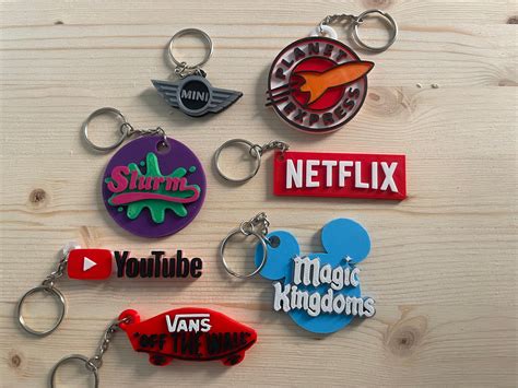 Custom Logo Keychain Etsy