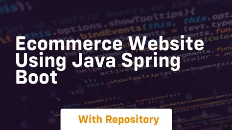 Ecommerce Website Using Java Spring Boot Youtube