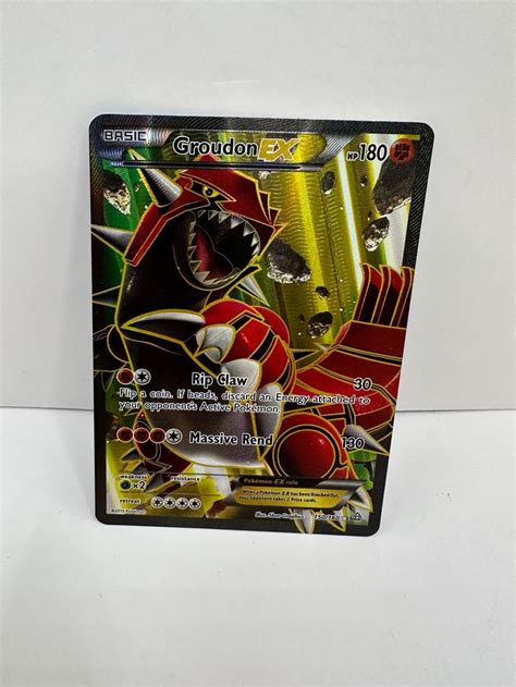 Pokemon Tcg Groudon Ex 150 Full Art Xy Mercari