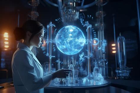 Premium AI Image A University Lab Technician Conducting Experiments