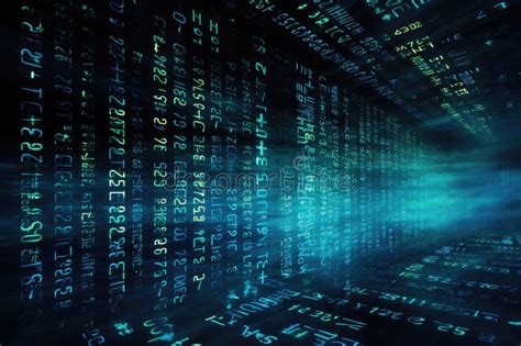 Binary Realistic Tech Colorful Background Modern Devices Ai Generated Stock Illustration