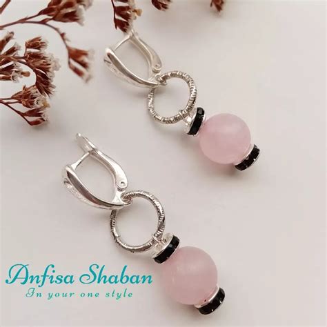 СЕРЬГИ БРАСЛЕТЫ КОЛЬЕ On Instagram “Серьги с розовым кварцем цена 400 рублей ручнаяработа