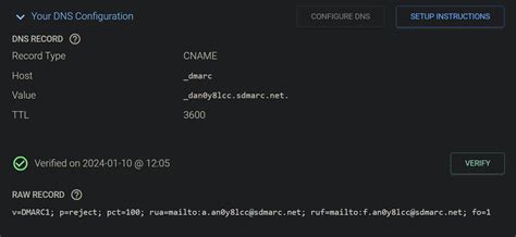 Sendmarc Dns Record Delegation Dmarc Spf Dkim Mta Sts Tls