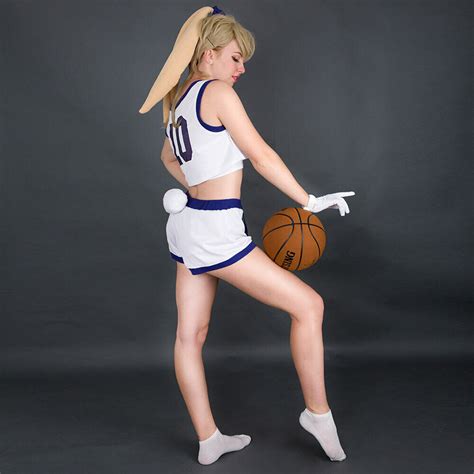 Space Jam Lola Bunny Rabbit Cosplay Costume Suit Rabbit Bunny Ears