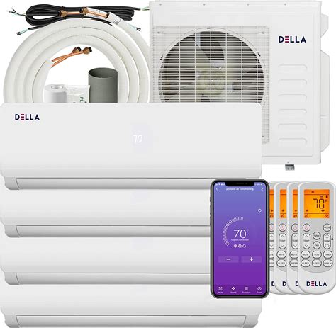 Buy Della 36K BTU ODU Quad 4 Zone 12K 12K 12K 19 SEER2 208 230V