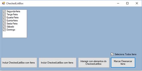 Net Apresentando O Controle Checkedlistbox