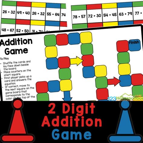 Free Addition Facts Game Worksheets Library