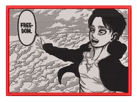 Anime Embroidery Pattern Eren Yeager Freedom A G E Store