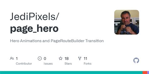GitHub JediPixels Page Hero Hero Animations And PageRouteBuilder