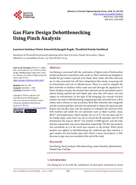 Pdf Gas Flare Design Debottlenecking Using Pinch Analysis