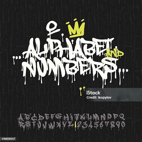 Alfabet Grafiti Dan Angka Ilustrasi Stok Unduh Gambar Sekarang