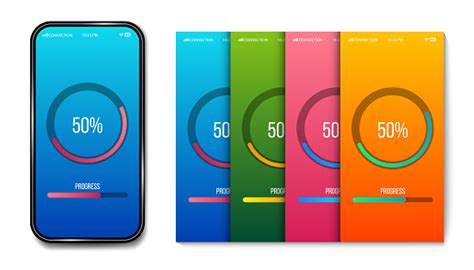 투명 한 배경에 고립 된 모바일 앱 진행률 표시 줄 로드의 창조적 인 벡터 일러스트 아트 디자인 프리로더 템플릿입니다 추상 개념 그래픽 업그레이드 업데이트 다운로드