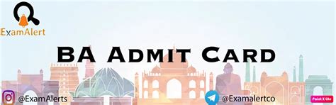 Ba Admit Card 2023 Ba 1st 2nd 3rd Hall Ticket 2023
