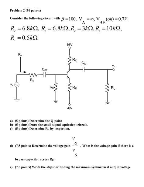 Solved Problem 2 30 Points Consider The Following Circuit