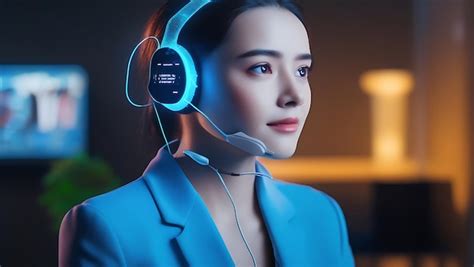 Advanced Aipowered Virtual Assistant Voice Recognition Ai Capabilities Premium Ai Generated Image