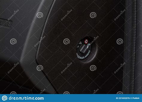 Front Passenger Airbag On And Off Switch Close Up View Passenger