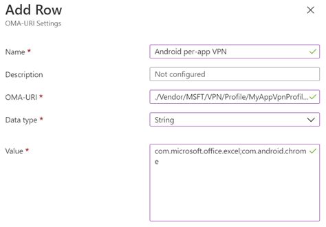 在 Microsoft Intune 中針對android Da 自定義個別應用程式 Vpn 設定檔 Microsoft Learn