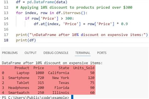 how to update values using pandas iterrows method in python
