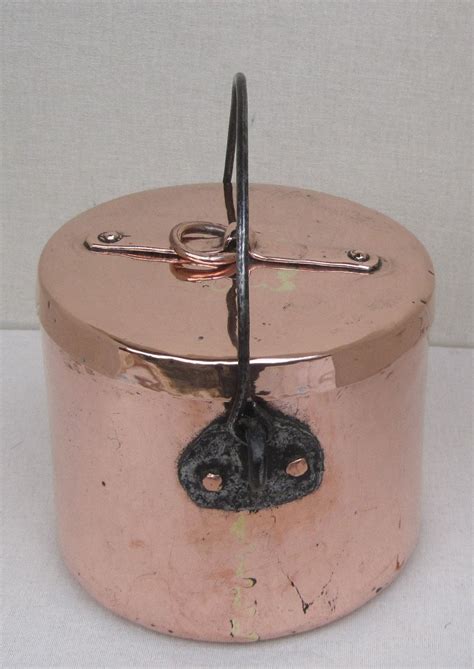 Proantic Small Covered Cauldron In Copper 18th Century