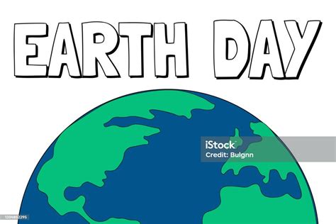 지구의 날 휴일 개념입니다 지구 지구 텍스트 비문이 있는 배경 배너 카드 포스터용 템플릿입니다 벡터 Eps10 그림입니다 4월에 대한 스톡 벡터 아트 및 기타 이미지