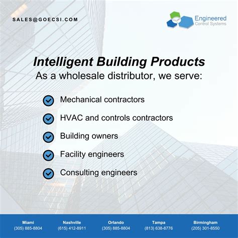 Ecsi Engineeredcontrolsystemsinc Buildingcontrols Distribution Intelligentbuildings