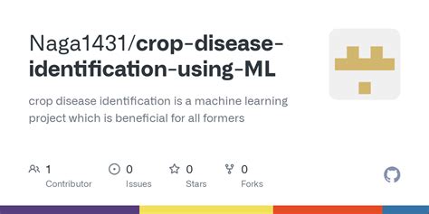 Github Naga1431crop Disease Identification Using Ml Crop Disease Identification Is A Machine
