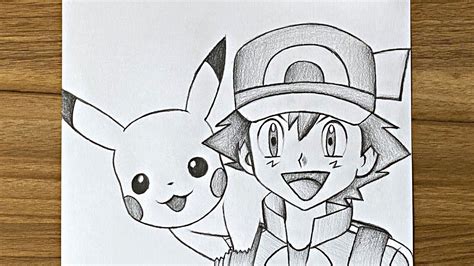 How To Draw Ash And Pikachu Step By Step Beginners Drawing Tutorials Step By Step Art