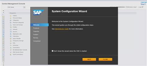 Sap Bo Bi 42 Sp5 Cmc System Configuration Wizard Dwbi Castle