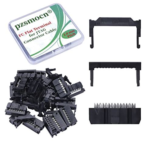 Pzsmocn 20 Sets Idc 2 7 Double Row 14 Pin Rectangular Socket Connector Fc Flat Female Terminal