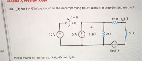 solved chapter 7 problem 7 080 find i t for t 0 in the
