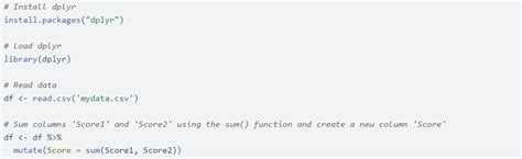 Sum Across Columns In R With Dplyr And Base Functions