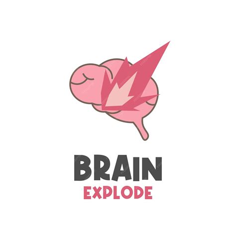 Premium Vector Exploding Brain Vector Illustration Logo