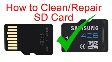 How To Cleanrepair Sd Card Youtube