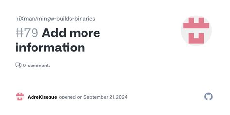 Add More Information Issue 79 NiXman Mingw Builds Binaries GitHub