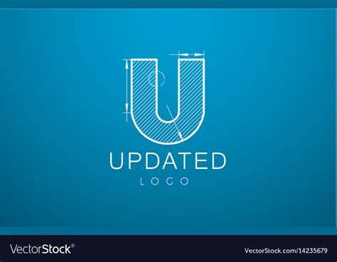 Logo Template Letter U In The Style Of A Vector Image