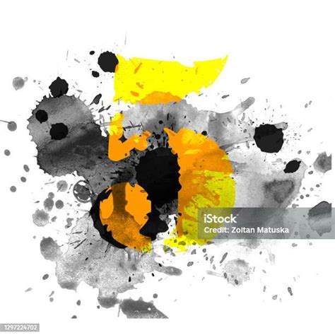 알파벳 번호 5 육군 문자 타이포그래피 디자인 흑백 잉크 스플래시 그런지 수채화 튀김 흰색 지저분한 배경 디자인 요소에 고립 0명에 대한 스톡 사진 및 기타 이미지 Istock