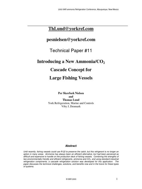 Co2 Nh3 Cascade System Technical Paper Pdf