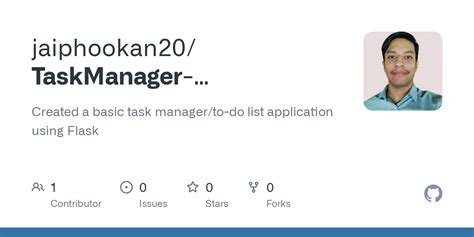 Github Jaiphookan20taskmanager Flaskapplication Created A Basic Task Managerto Do List