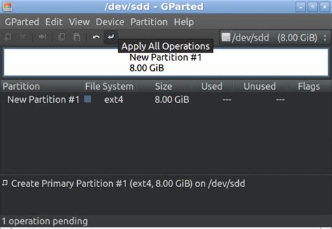 create disk partition with gparted ubuntu