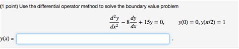 solved use the differential operator method to solve the