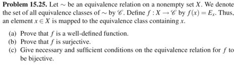 Solved Let Be An Equivalence Relation On A Nonempty Set X Chegg Com