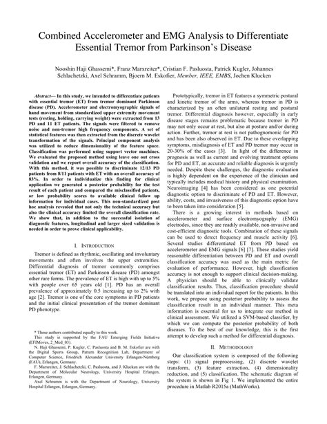 Pdf Combined Accelerometer And Emg Analysis To Differentiate