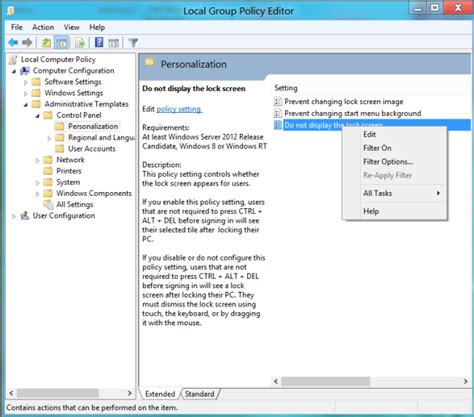 Disable Lock Screen In Windows