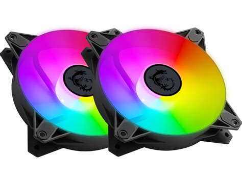 Msi Mpg F120 Argb 2b 120mm Pwm Addressable Rgb Led Case Fan Black Anti Vibration Fan Gasket